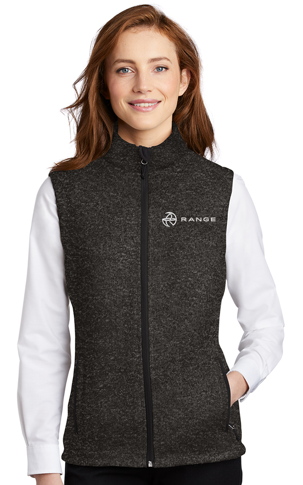 Ladies Sweater Fleece Vest – Range Swag